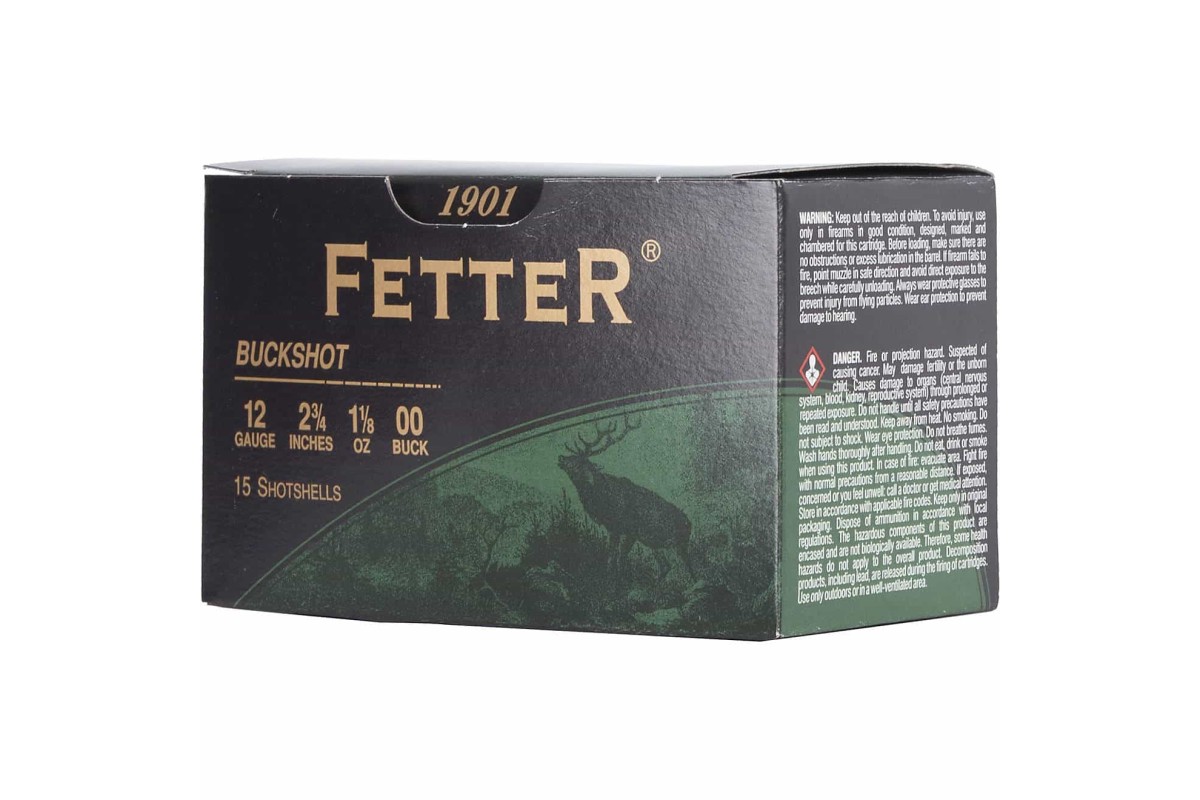 12ga 00 Buck (1oz) 2 3/4" Shot shells, 9 pellets Buckshot Ammo by ...