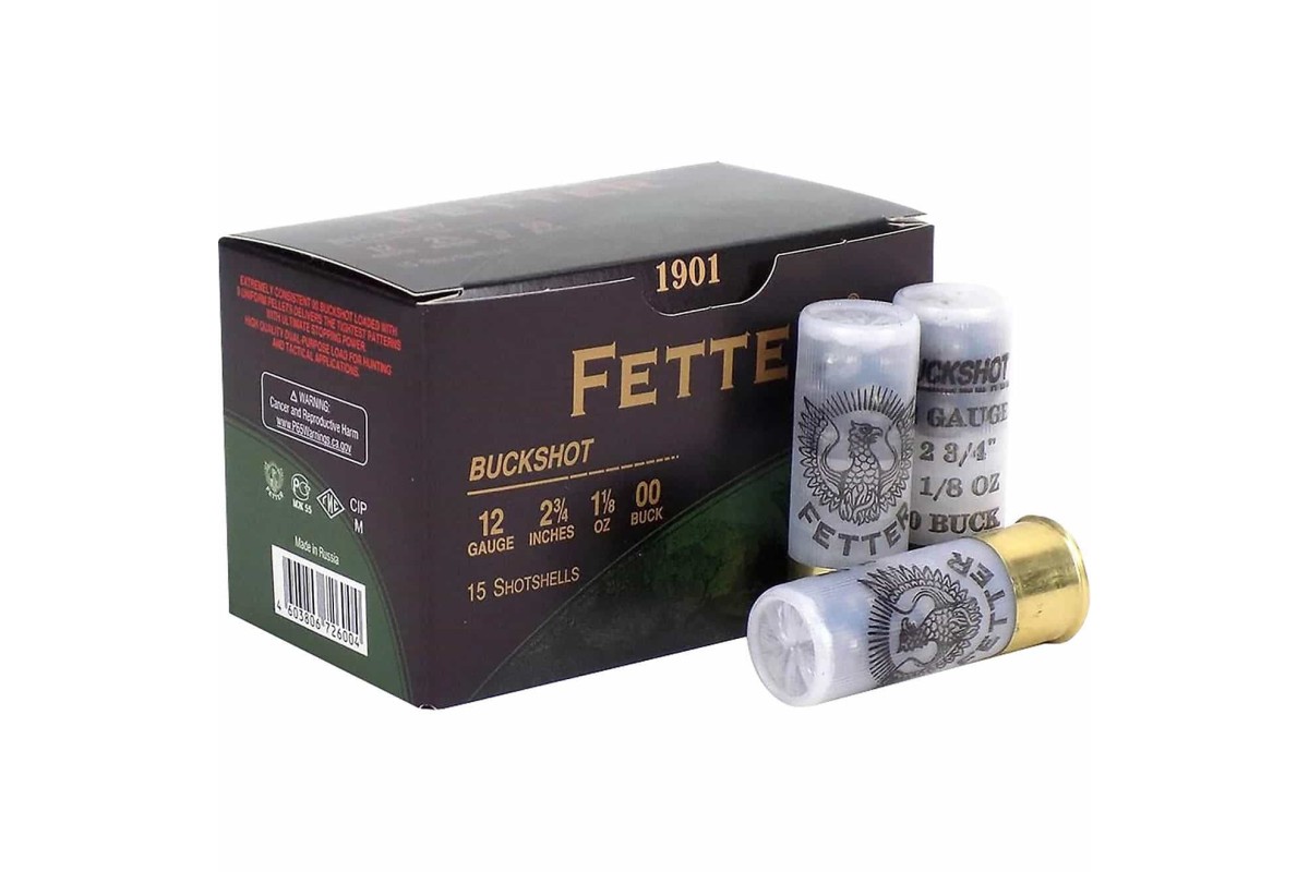 12ga 00 Buck (1oz) 2 3/4" Shot shells, 9 pellets Buckshot Ammo by ...