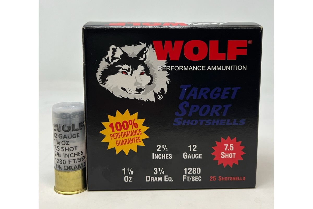 Wolf Performance 12 Ga Target Sport Ammunition 2-3/4" 1-1/8oz 7.5 Shot ...